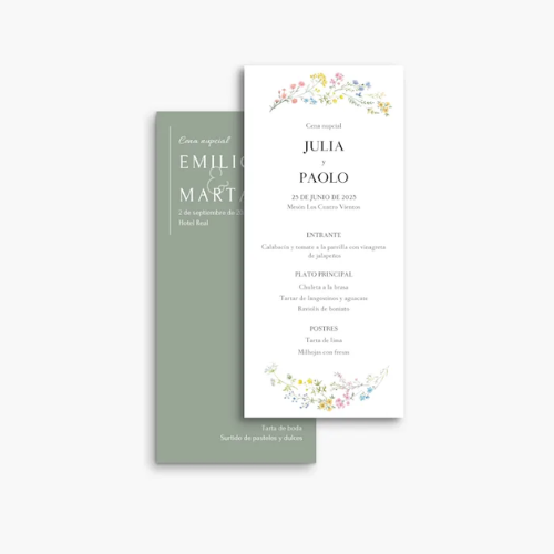 Tarjetas de menú – Pura impresion